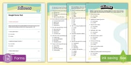 Australian Idioms Activity Poster (Hecho por educadores)