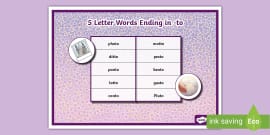 5 Letter Words Ending in -c Word Mat (teacher made) - Twinkl