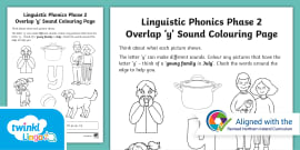 Linguistic Phonics Phase 2 'ee' Sound Colouring Page