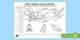 Summer Olympics Color by Number | Number Recognition | Math