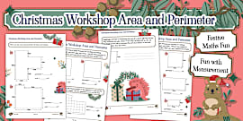 Elf Area and Perimeter Christmas Activities KS2