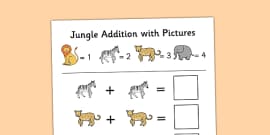 Pirate Themed Addition with Pictures Worksheet / Worksheet Pack