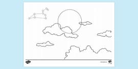 FREE! - Sky and Clouds Colouring | Colouring Sheets