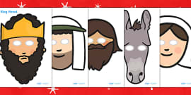 Nativity Role Play Masks (teacher made) - Twinkl