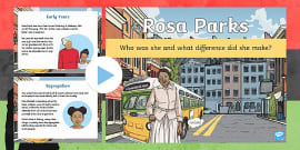 Rosa Parks PowerPoint - Civil Rights Movement Black History Month