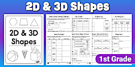 First Grade Composite 3D Shapes Worksheet
