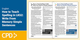 How to Teach Spelling in LKS2: Homophones (Lehrer gemacht)