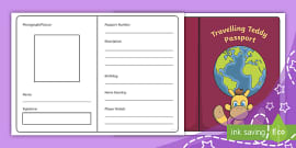 Role Play Passport Template (teacher made)