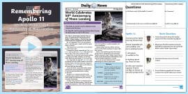 Anniversary of the Moon Landing News Report worksheet