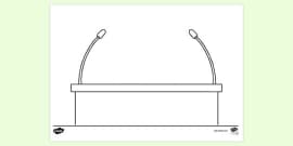 FREE! - Debate Podium Colouring Sheets | Colouring Pages