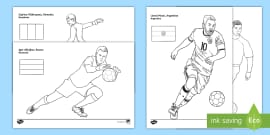 Football World Cup Football Players Colouring Pages.