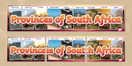 IP Information Provinces of South Africa Display Posters
