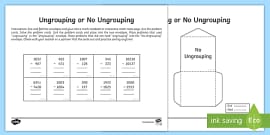 Subtraction Grids Practice Starter - Subtraction | Twinkl