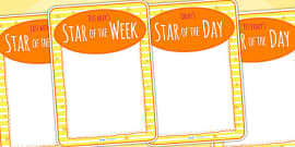 FREE! - Star of the Week Poster - star of the week, poster, sign, banner