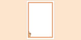 Finger Counting 5 Page Border | Page Borders | Twinkl