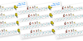Easter Number Track (1-10) (teacher made) - Twinkl