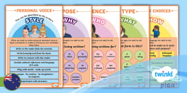 Author’s Purpose Writing Display Poster Pack - Twinkl