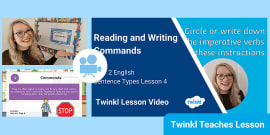 Year 2 (Ages 6-7) Sentence Types: Video Lesson 3 - Twinkl