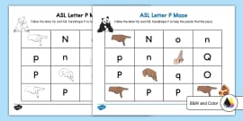 ASL Letter Q Maze Activity (teacher made) - Twinkl