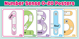 Numbers 1-20 Posters | Ten Frames,Tally Marks & Number Words
