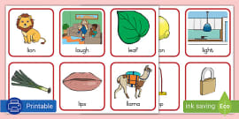 Letter L Interactive Picture Cards Go! Game (teacher made)
