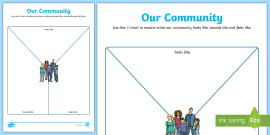 My Community Worksheet | Worksheets for EYFS and KS1