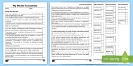 Year 5 Maths Assessment I Can Statements Checklist