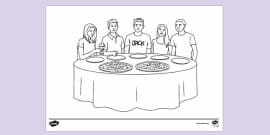 FREE! - Dinner Lady Colouring Sheet | Colouring Sheets
