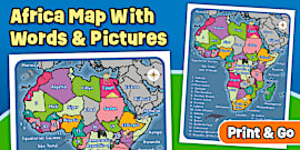 African Continent Map - Physical Map Of Africa - Twinkl