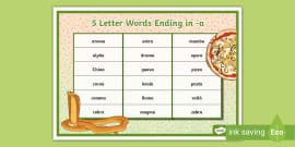 5 Letter Words Ending in -er Word Mat (teacher made)