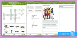 FREE! - ESL Curriculum Level 2, Lesson 1 Worksheet - Twinkl
