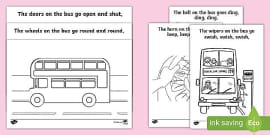 Bus Template Colouring Page | Primary Resources - Twinkl