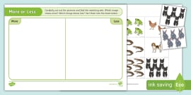 More Or Less Colouring Activity (teacher made) - Twinkl