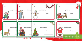 Editable Christmas Gift Tag Template - Teaching Resources