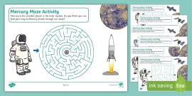 Solar System Maze Activity Worksheets (teacher made)