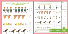 Kad Permainan Operasi Tambah Dalam Lingkungan 20 - Twinkl