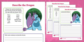 Dragon Adjectives Word Cards - English Resource - Twinkl