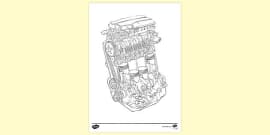 FREE! - Big Engine Colouring | Colouring Sheets - Twinkl