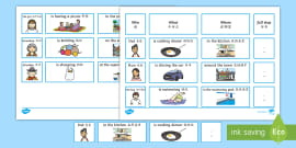Winter Pictures with Matching Sentence Building Cards English/Mandarin ...