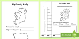 Provinces of Ireland Map Outline Display Posters