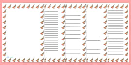 FREE! - Simple Blank Red Robin Page Border | Page Borders | Twinkl