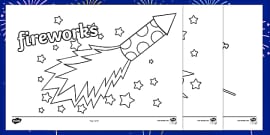 EYFS Draw a Firework Pencil Control Activity Pack - Twinkl