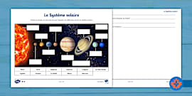 Solar System Cut and Stick French