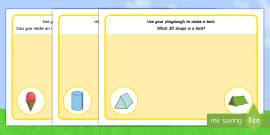 3D Shapes Playdough Mats (teacher made)