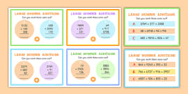 KS1 Addition Maths Challenge Cards (teacher made) - Twinkl