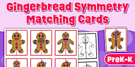 👉 Gingerbread Men Symmetry Matching Cards