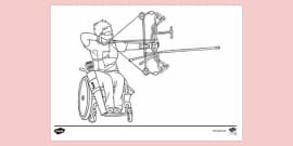 FREE! - Paralympic Powerlifter Colouring | Colouring Sheet