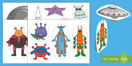 Design an Alien Collage Activity Poster (teacher made)