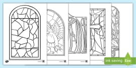 Stained Glass Window Template | Primary Resources | KS1