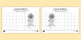 Sunflower Finish the Picture Worksheet (teacher made)